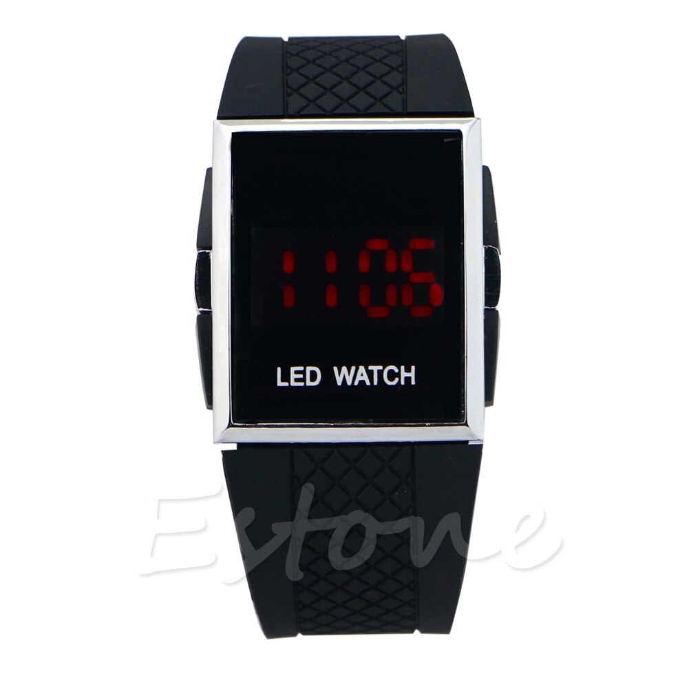 LED Digital Red Color Display Black Day Date Mens ... – Grandado