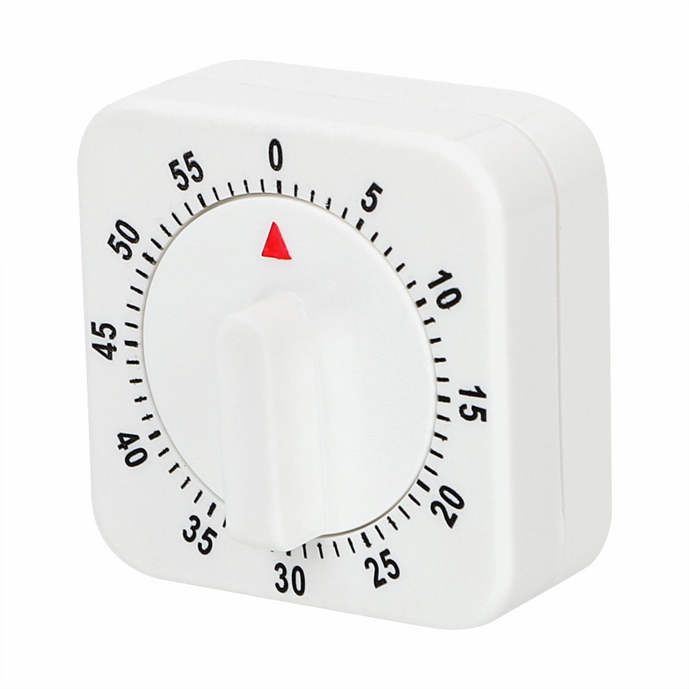 Hoomin 60 Minutes Kitchen Timer White Square Count Grandado