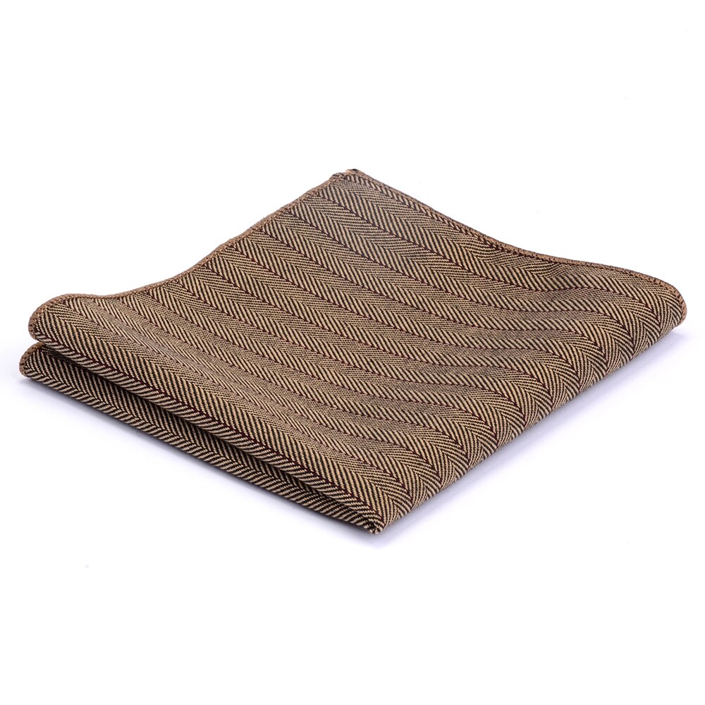 Luxury Wool Cotton Men's Handkerchief Brown Blue B... – Vicedeal