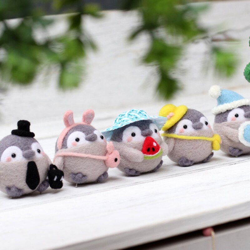 Cute Animal Cartoon Wool Doll Felt Craft DIY Unfin... – Grandado
