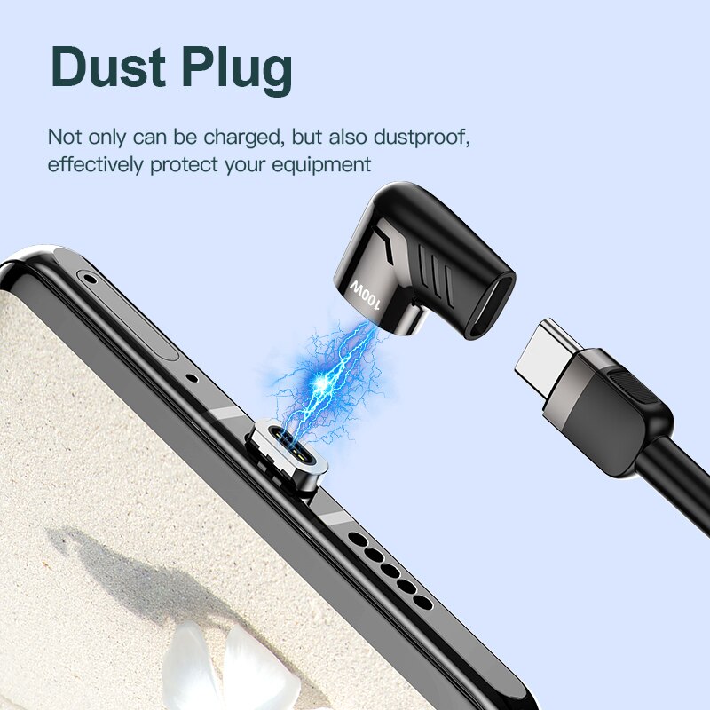 100W USB Type C Magnetic Adapter Type-C Male To US... – Vicedeal