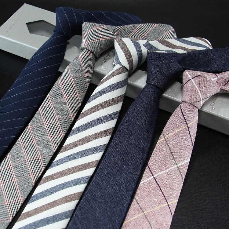 Classic Cotton Mens Ties Narrow Neckties 6cm Slim ... – Vicedeal