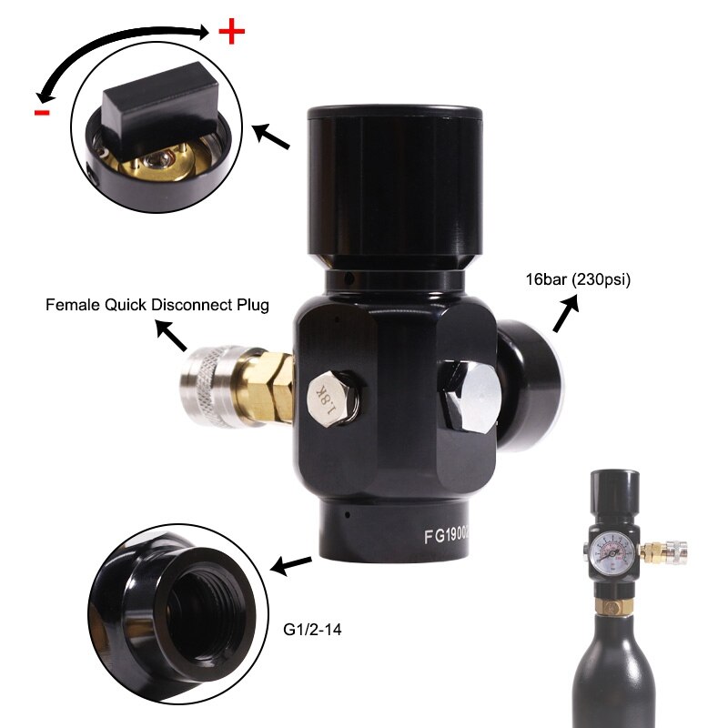 Mini CO2 Regulator For Pneumatic Tools Including N... – Grandado