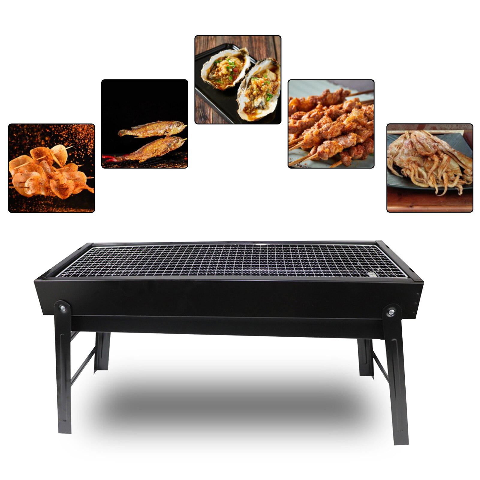 Charcoal Grill Portable Barbecue Charcoal Grill St... – Grandado