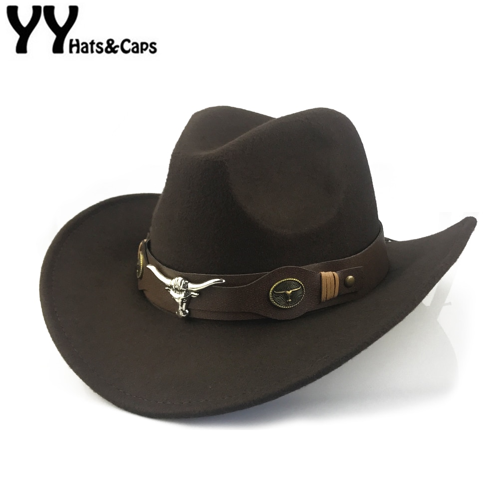 YY Bull Cowboy Cap for Men Autumn Winter Fedora Ha... – Grandado