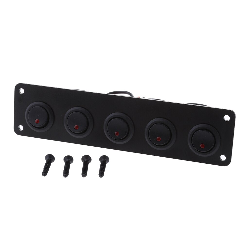 5 Gang 1224V On/Off Ronde Rocker Schakelaar Panel ... – Grandado