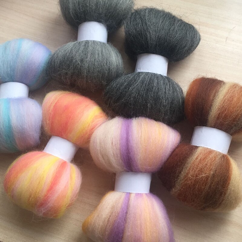 WFPFBEC mixed colors felt wool for felting 6colors... – Grandado