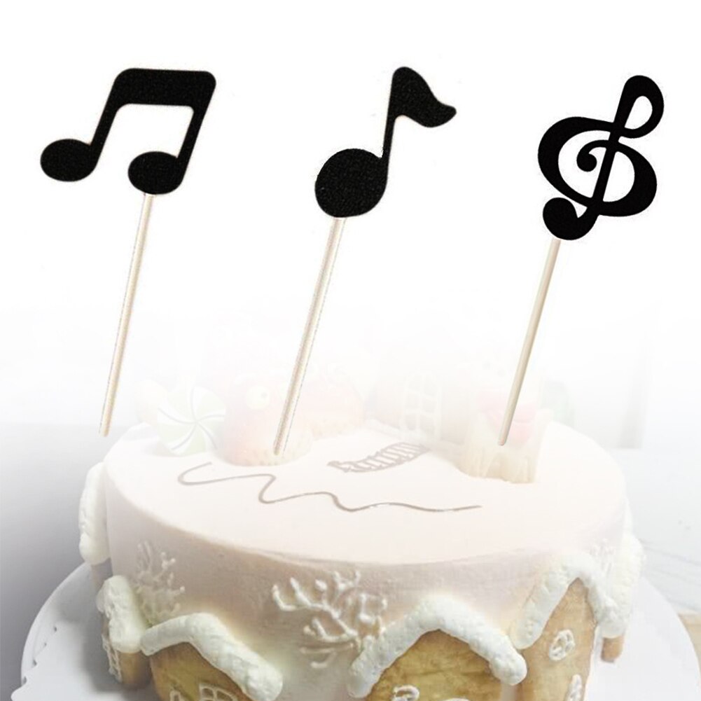 6Pcs Music Notes Bruiloft Cupcake Topper Festival ... – Grandado