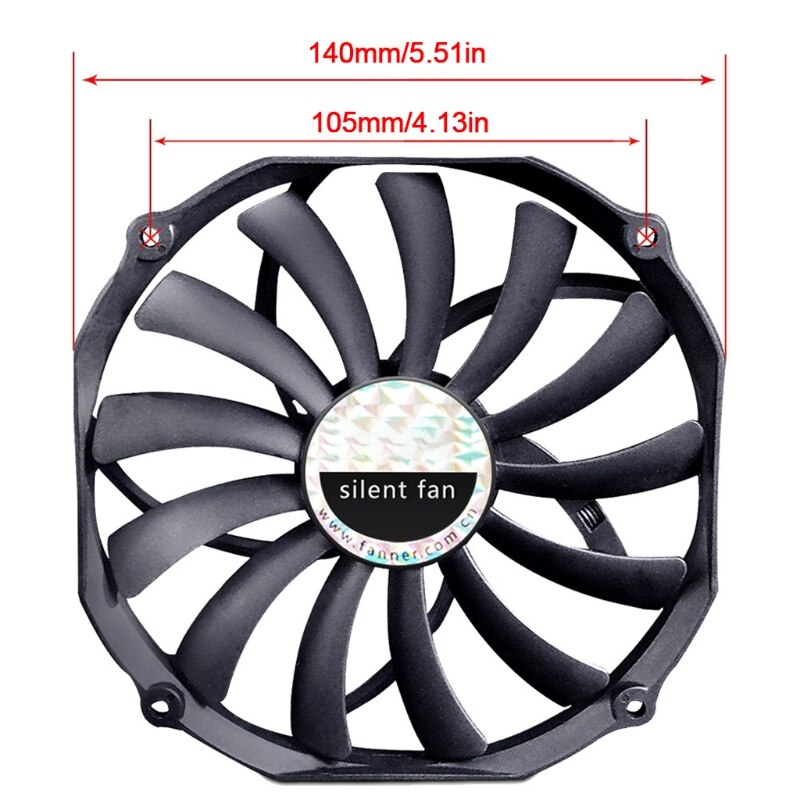 Ultra Thin 140mm Efficient Cooling CPU Cooler Fan ... – Vicedeal