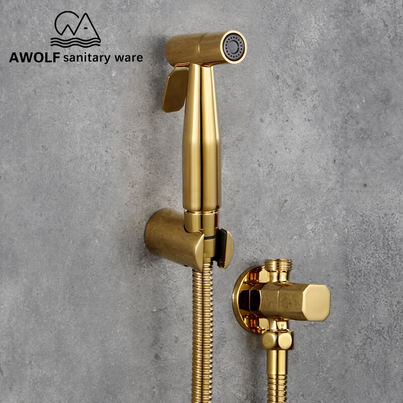 Hand Held Toilet Bidet Sprayer Titanium Gold Douch... – Grandado
