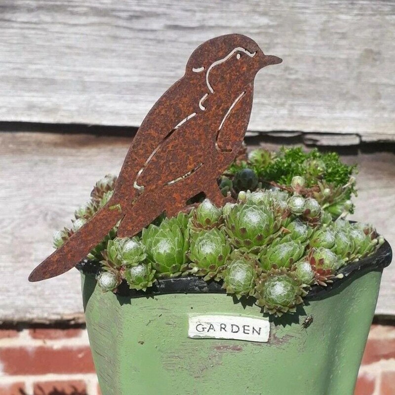! Rusty Metal Bird Silhouettes Garden Fence Decor ... – Vicedeal
