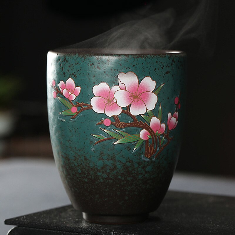 Antique coarse pottery kiln tea cup 250ml large ma... – Grandado