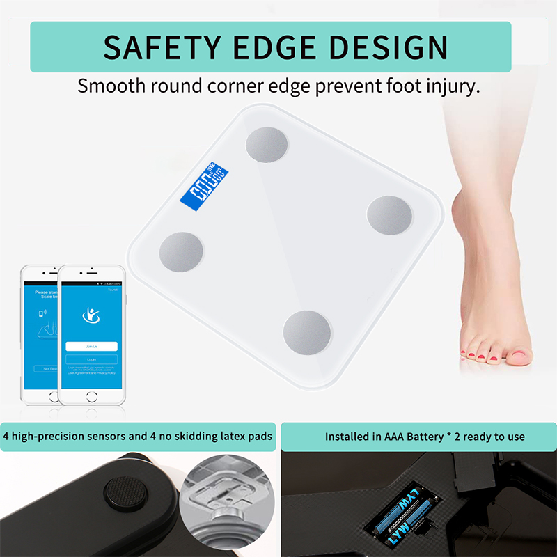 Báscula Digital inteligente para el baño, balanza ... – Grandado