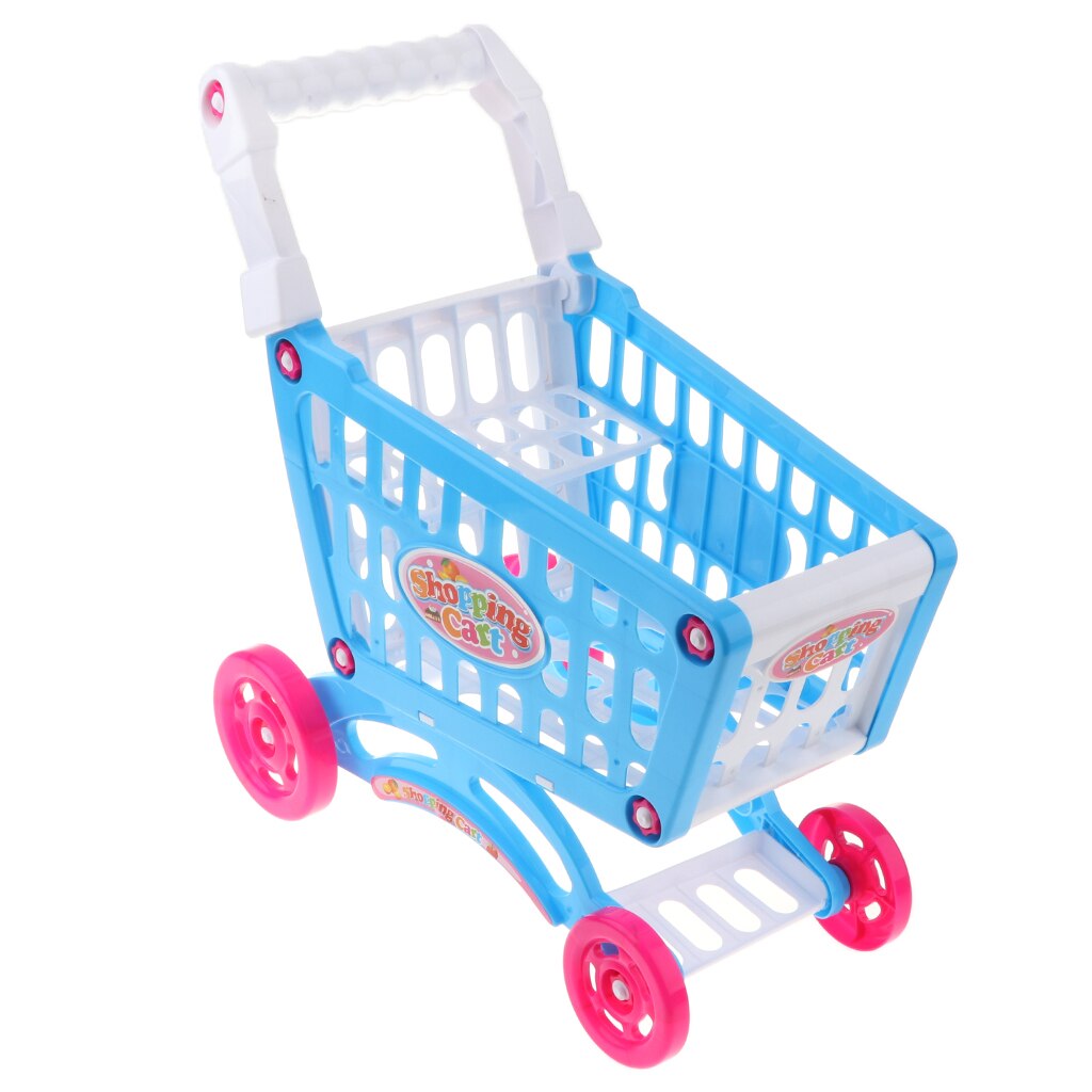 Kids Shopping Cart Toy with 20 Play Food Vegetable... – Grandado