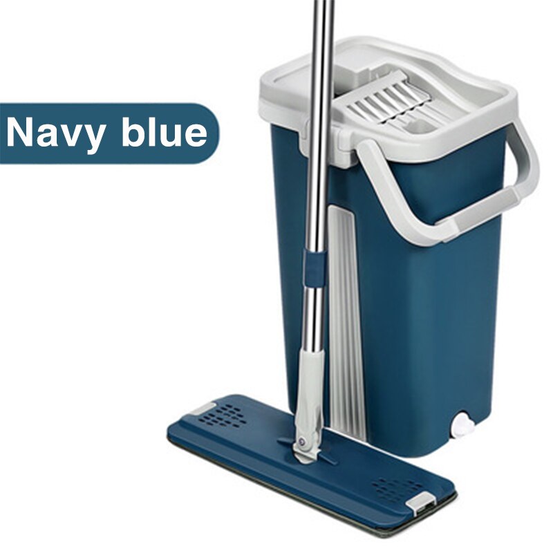 Automatic Spin Mop With Bucket Flat Squeeze Hand F... – Grandado