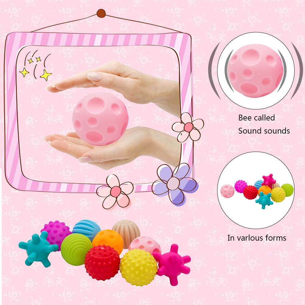 10pcs Baby Multi Textured Touch Hand Toy Balls Tac... – Grandado