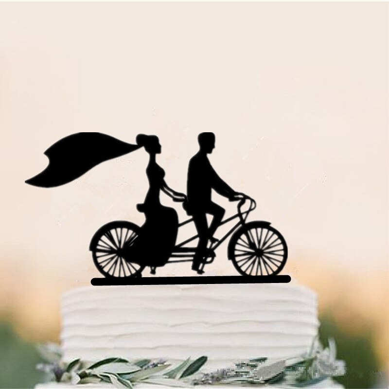 Gemengde Zwart Acryl Fiets Stijl Bruidstaart Toppe... – Vicedeal