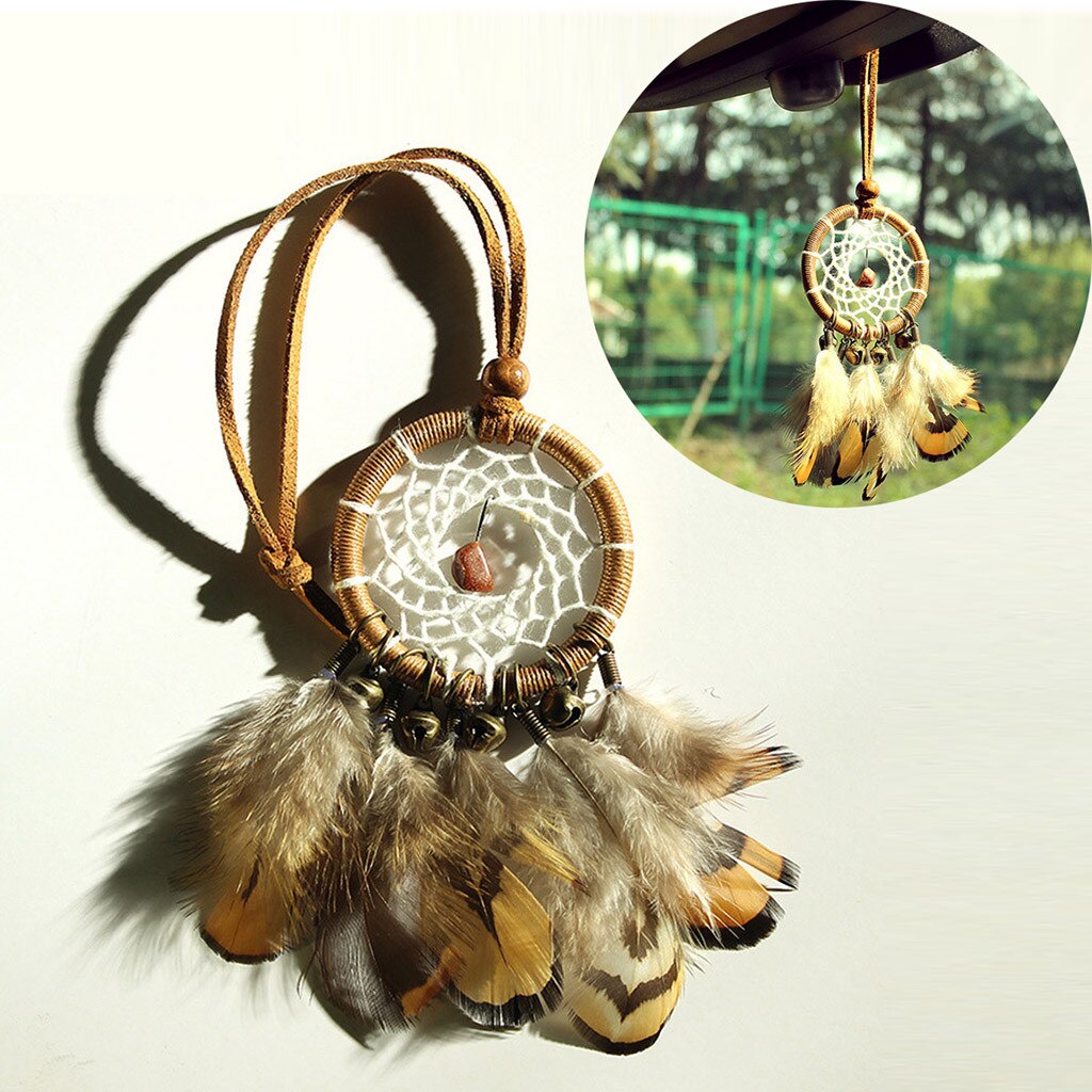 Handmade Dream Catcher Dreamcatcher Net Feather Cr... – Grandado
