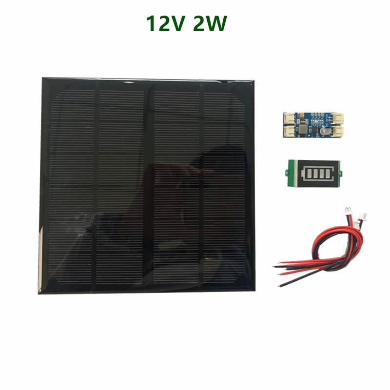 6V 3W 9V 2W 12V 2W Zonnepaneel Met Min Batterij Op... – Vicedeal