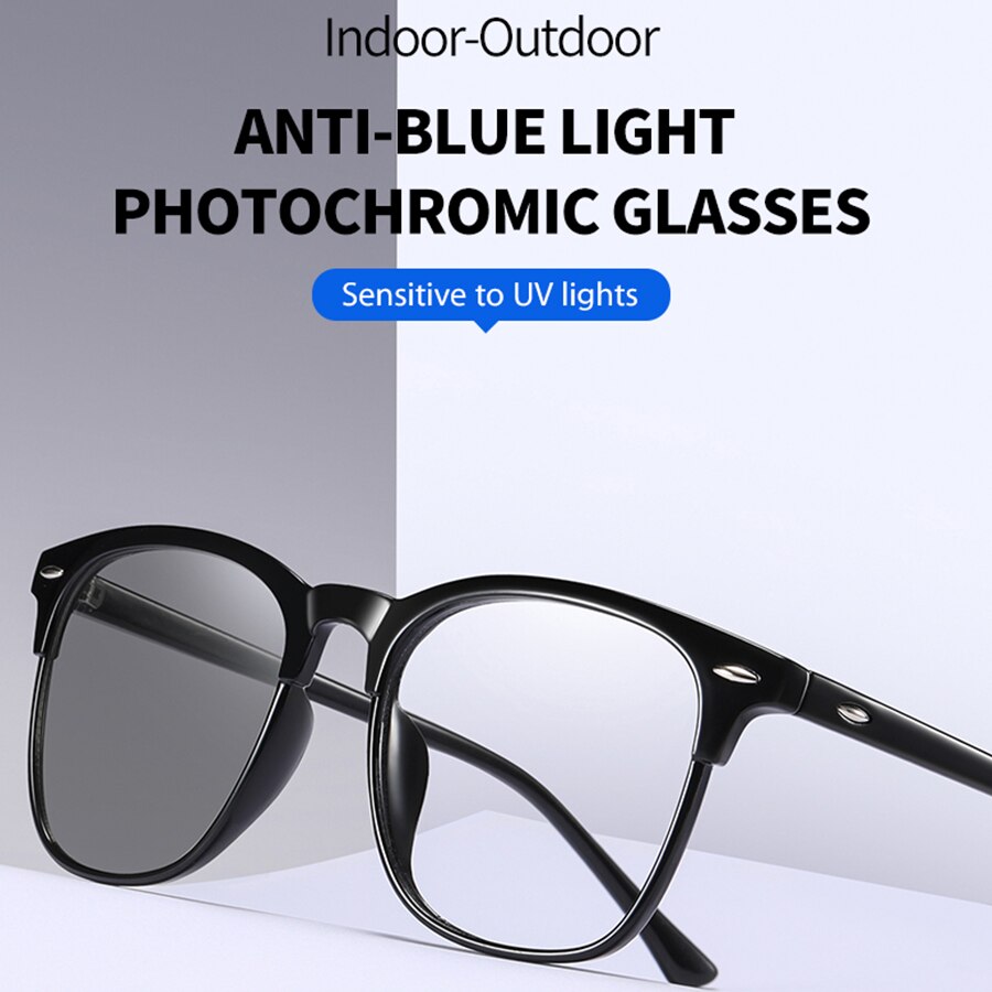 AEVOGUE Woman Photochromic Glasses Man Anti-Blue L... – Grandado