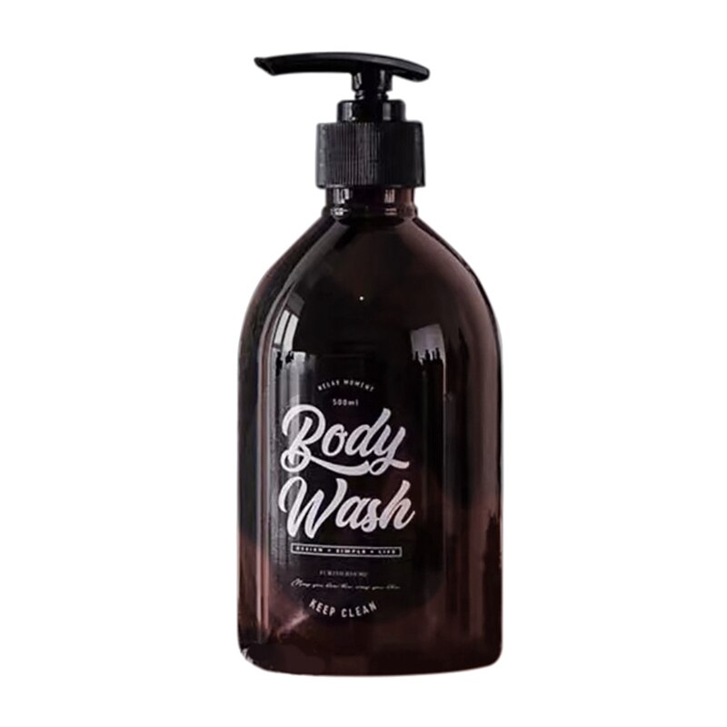 500ml Brown Bath Refillable Bottle Shower Gel Sham... – Vicedeal