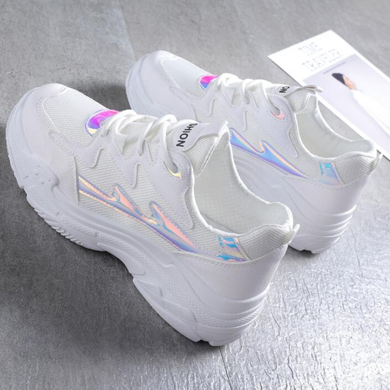 THEAGRANT Breathable Mesh Platform Sneakers Women ... – Grandado