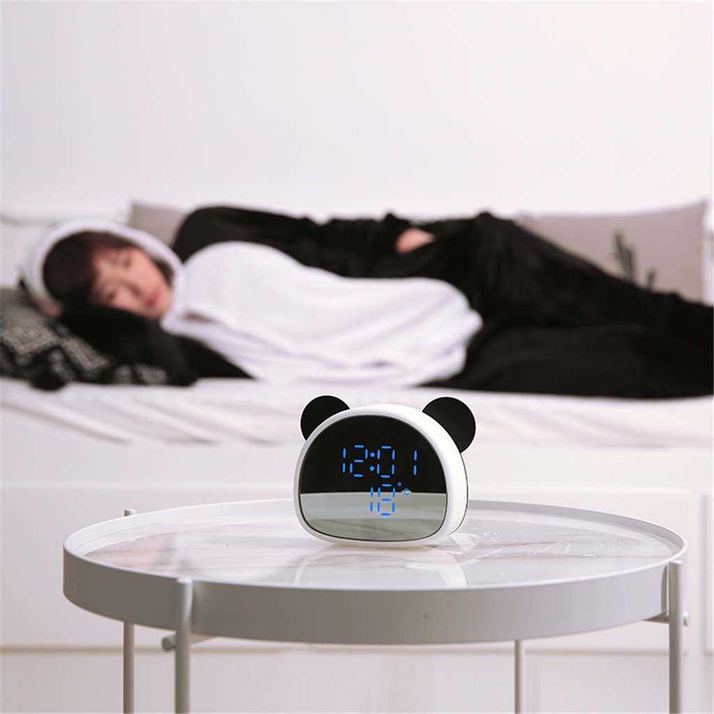 Room Desk Ornament Mirror LED Alarm Clock Multifun... – Vicedeal