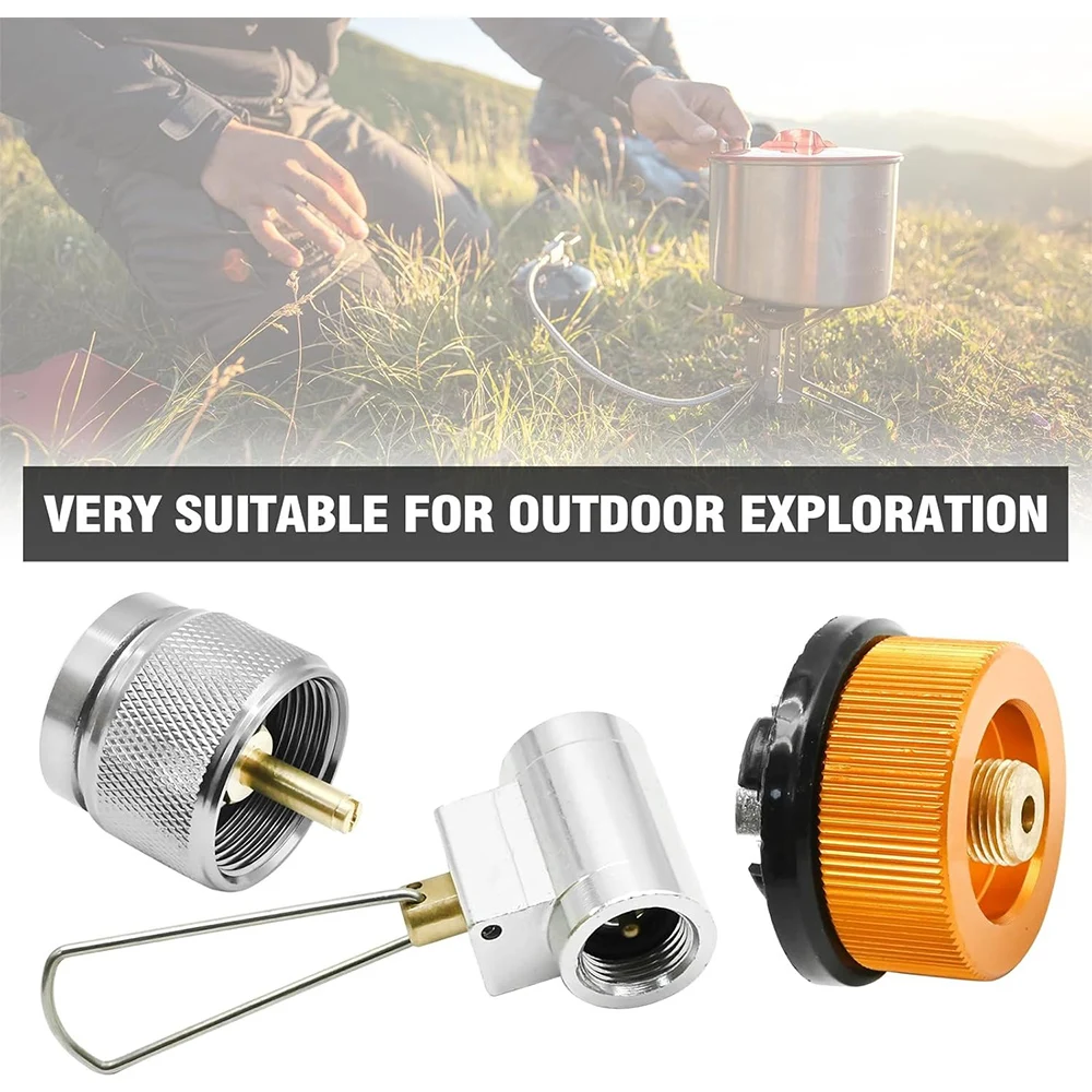 3pcs/set Camping Stove Adapter Converter Butane Ca... – Vicedeal