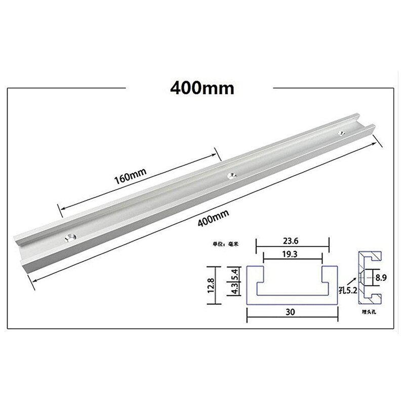 1 Set Aluminum Alloy T-Tracks Slot Miter Track And... – Vicedeal