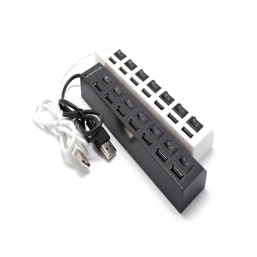 USB Hub 2.0 Splitter,7 Port USB Data Hub with Indi... – Grandado