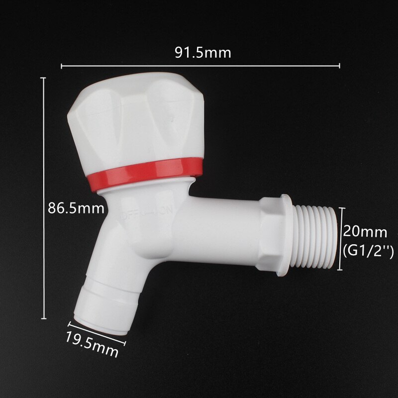 1Pc G1/2 ''Buitendraad Plastic Kraan Wastafel Tap ... – Vicedeal