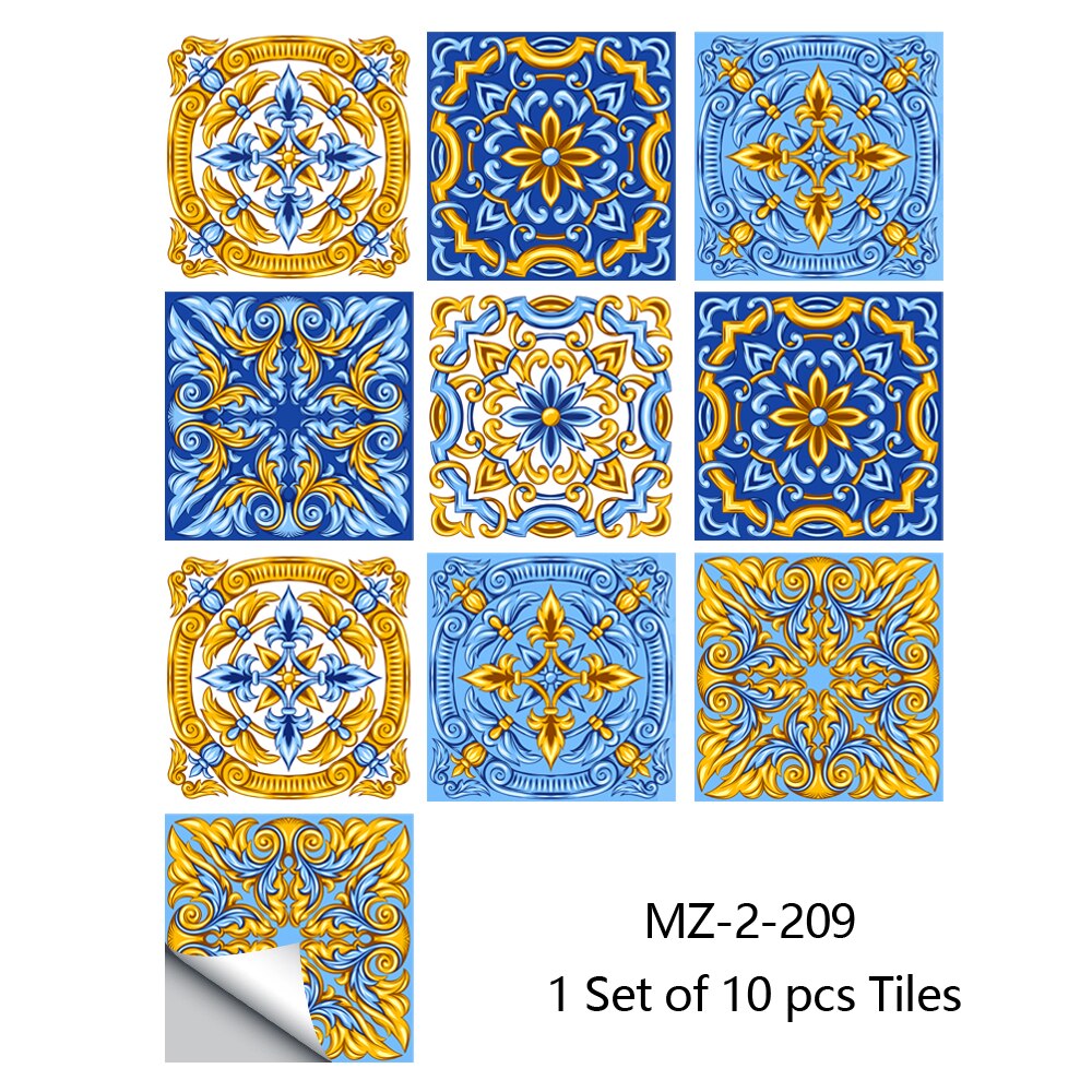 10/15/20/30cm Spanish Style Hard Tiles Wall Sticke... – Grandado