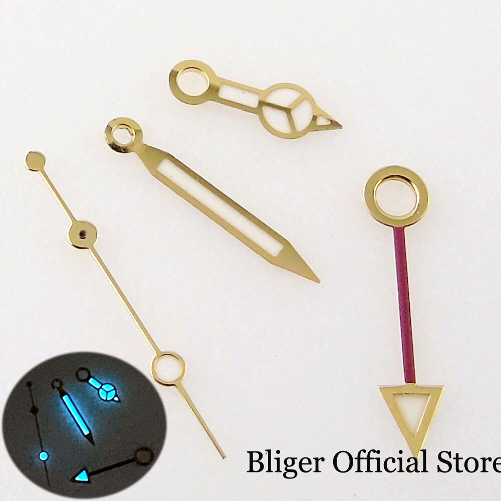 BLIGER Blue LUminous Gold edge Red GMT Watch Hand ... – Grandado