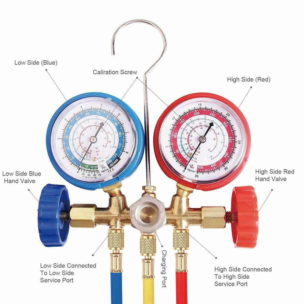 AC Diagnostic Manifold Gauge Set Air Conditioning ... – Grandado