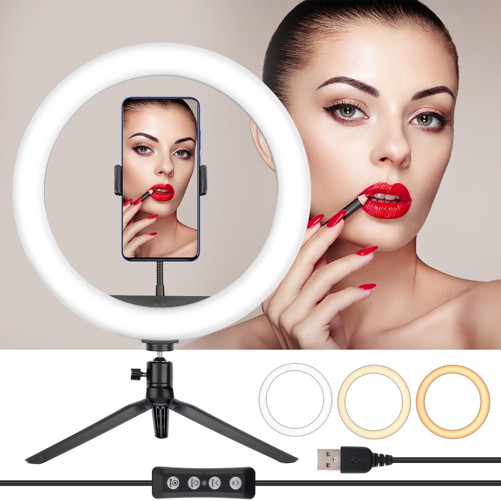 LED Selfie Ring Light Photography Dimmable Camera ... – Grandado