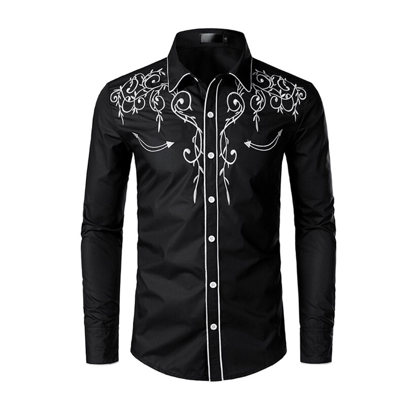 Stijlvolle Western Cowboy Shirt Mannen Brand Bordu... – Vicedeal