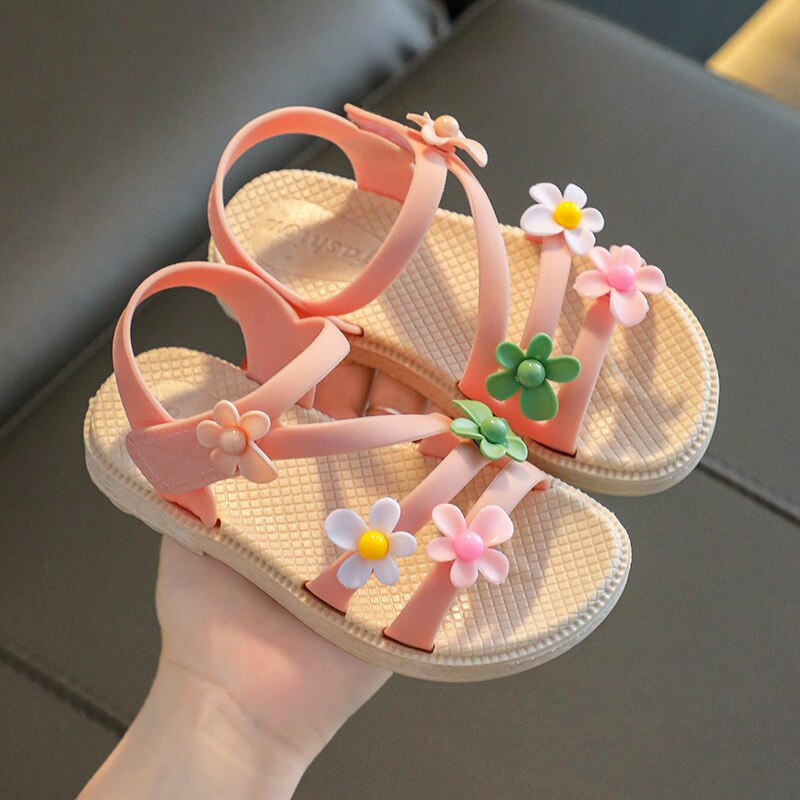 Summer Little Girls Sandals 2022 Flower Simple Cut... – Vicedeal