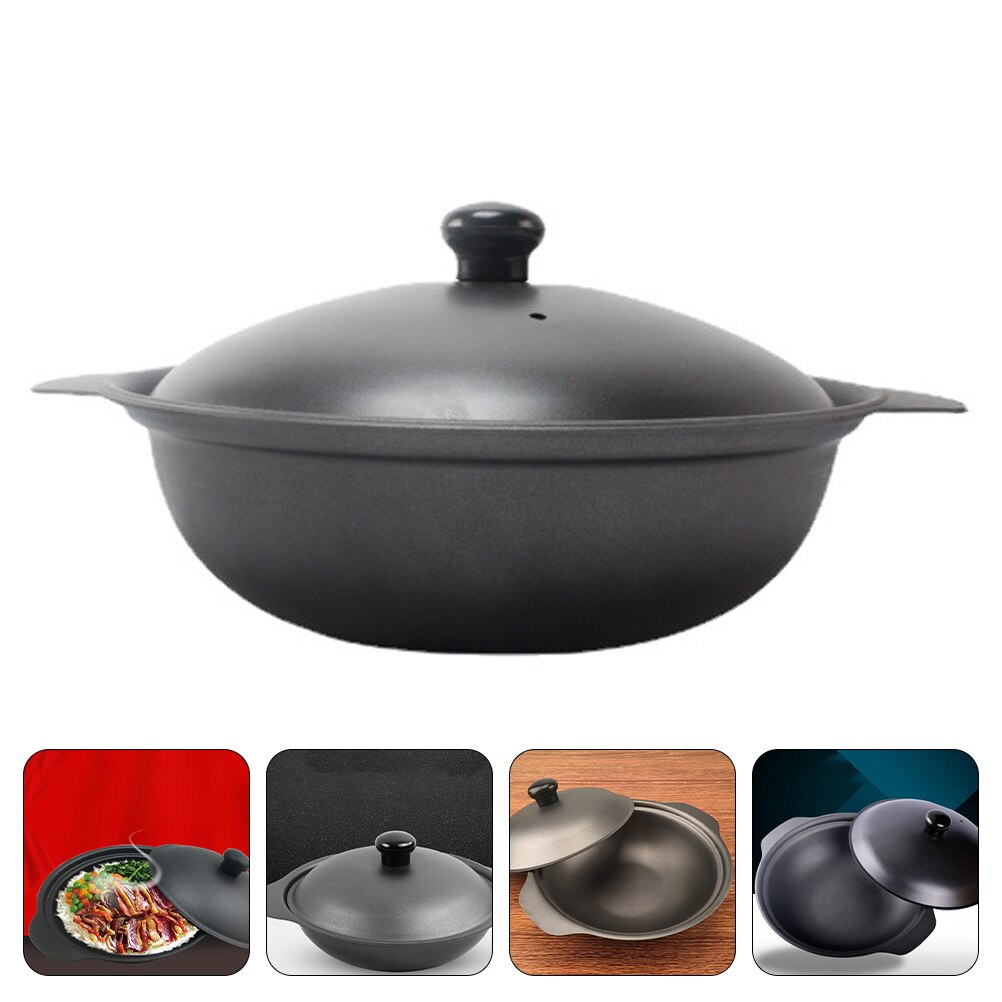 1 Pc Strong Cast Iron Casserole Yellow Stewed Chic... – Grandado