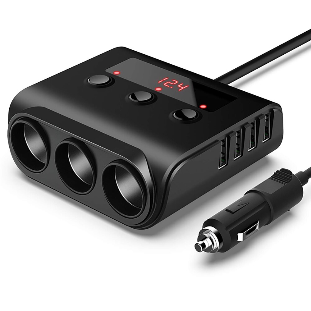 100W Car Cigarette Lighter Multi Sockets Triple Sp... – Vicedeal
