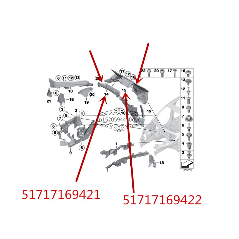 Motor isolatie board X5 E70 4.8I E71b mwX6 40IX M5... – Grandado