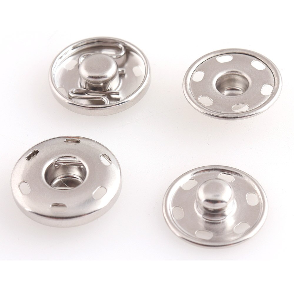 Silver Press Studs Round Snap Button Copper Snap F... – Vicedeal