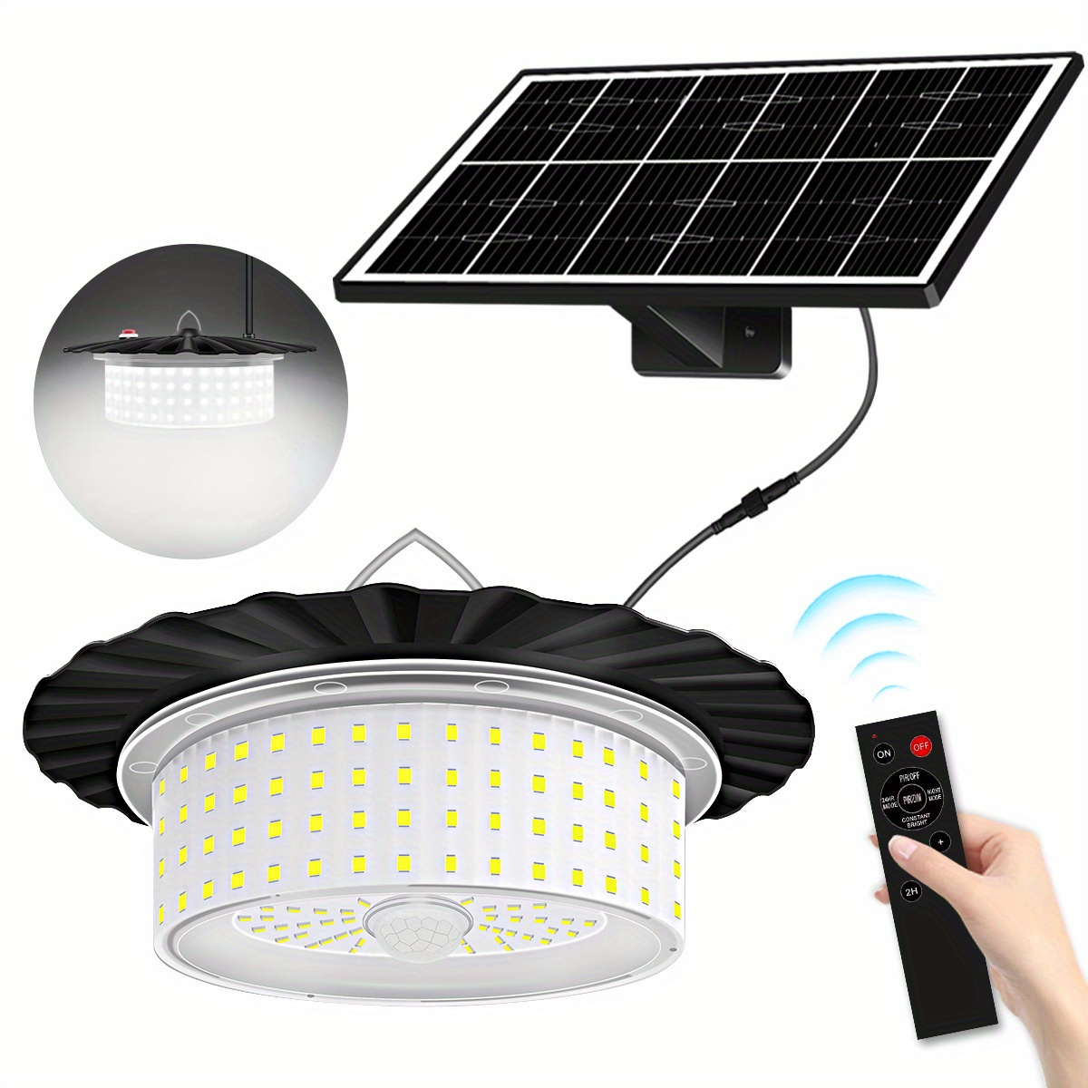 Solar Shed Lamp Solar Pendant Light Indoor/Outdoor... – Grandado