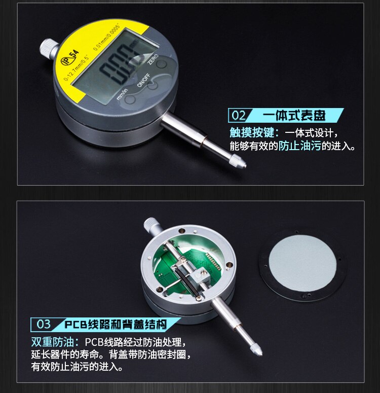 0.01mm Digital Dial Indicator Meter IP54 Oil-proof... – Grandado