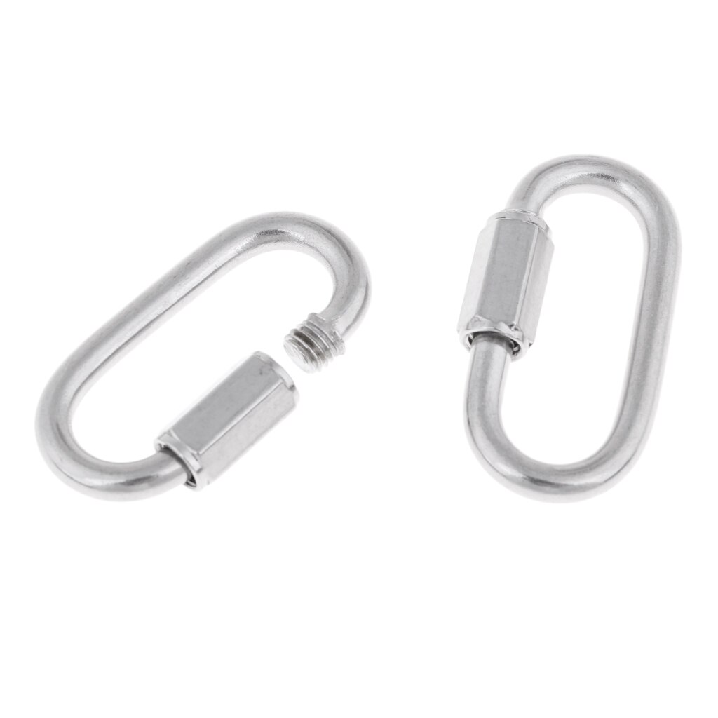 Pack 2 Premium Stainless Steel Quick Link Clip Hoo... – Grandado