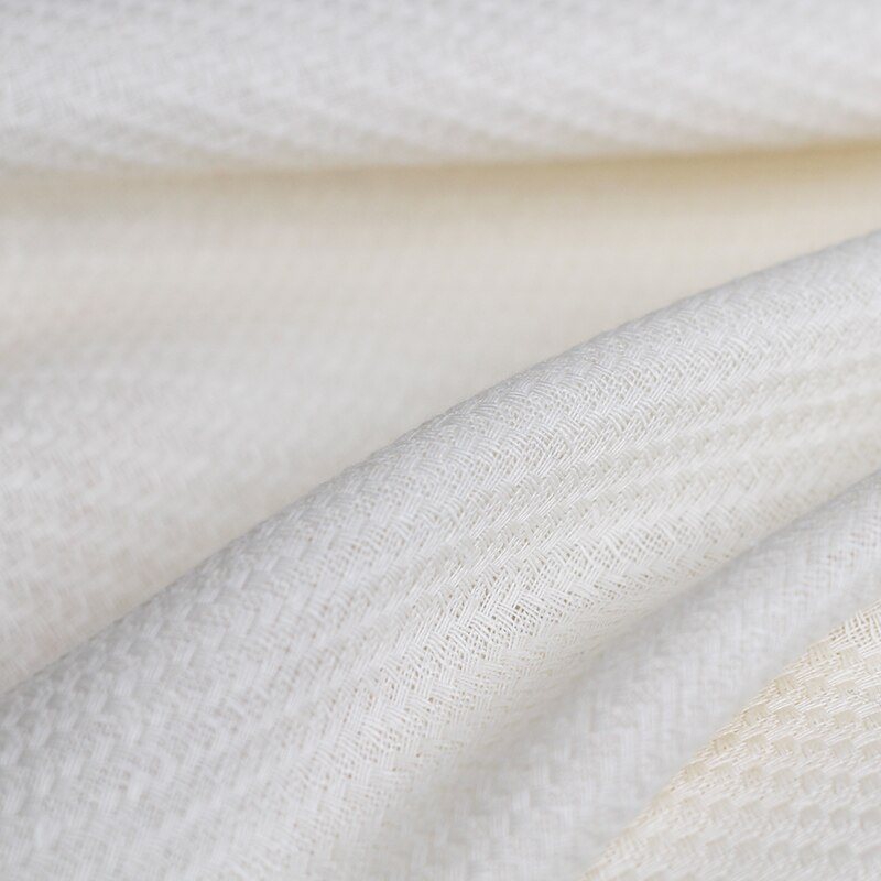 Pearlsilk White Tweed Linen Flax Fabrics Garment M... – Grandado