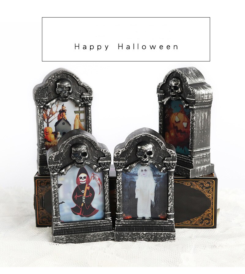 Halloween LED Tombstone Pumpkin Skeleton Glow Ligh... – Grandado