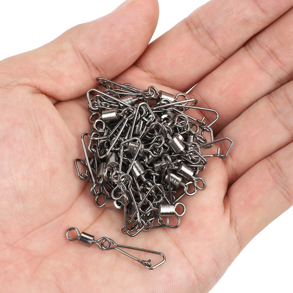 DONQL 100Pcs/Box Swivels Fishing Connector 4# 6# 8... – Grandado