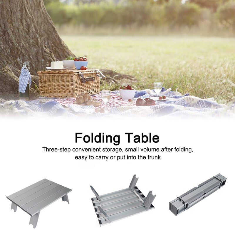 Portable Aluminum Compact Camping Table Ultralight... – Grandado