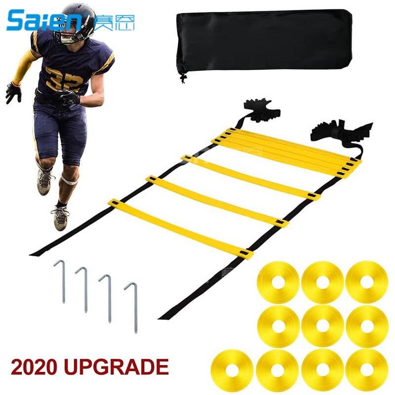 20ft Agility Ladder Set Met 12 Rungs, 12 Sport Dis... – Grandado