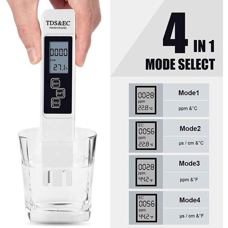 Digitale Tester Tds Ec Meter Water Zuiverheid Hydr... – Vicedeal